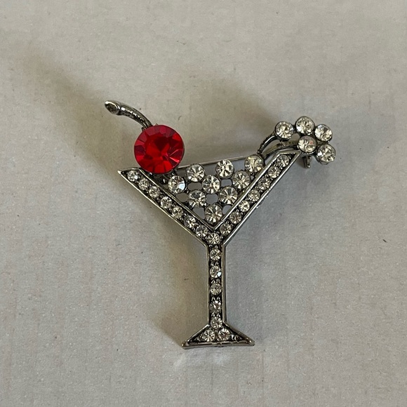 Erica Lyons | Jewelry | Erica Lyons Red Cherry Martini Glass Cocktail ...